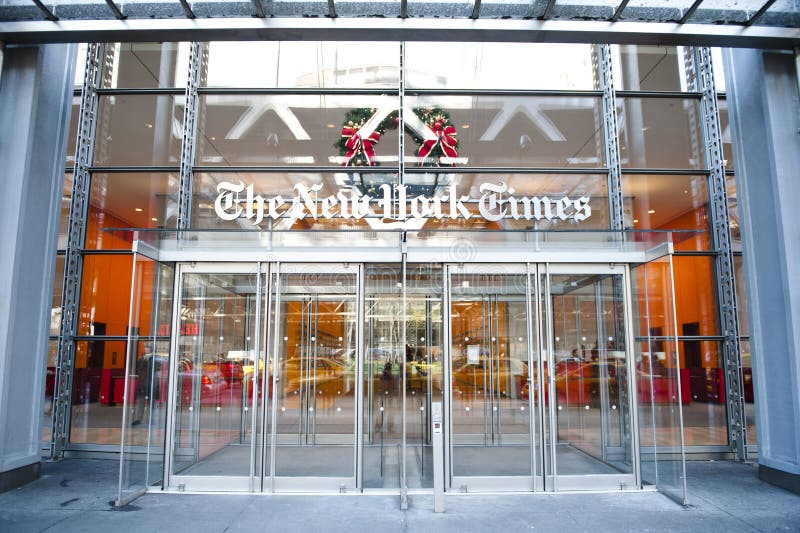 New York Times Newspaper Building Editorial Stock Photo - Image of ...