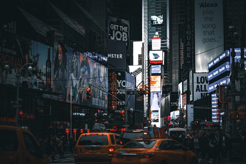 New York Times Square stock photo. Image of broadway - 261490056
