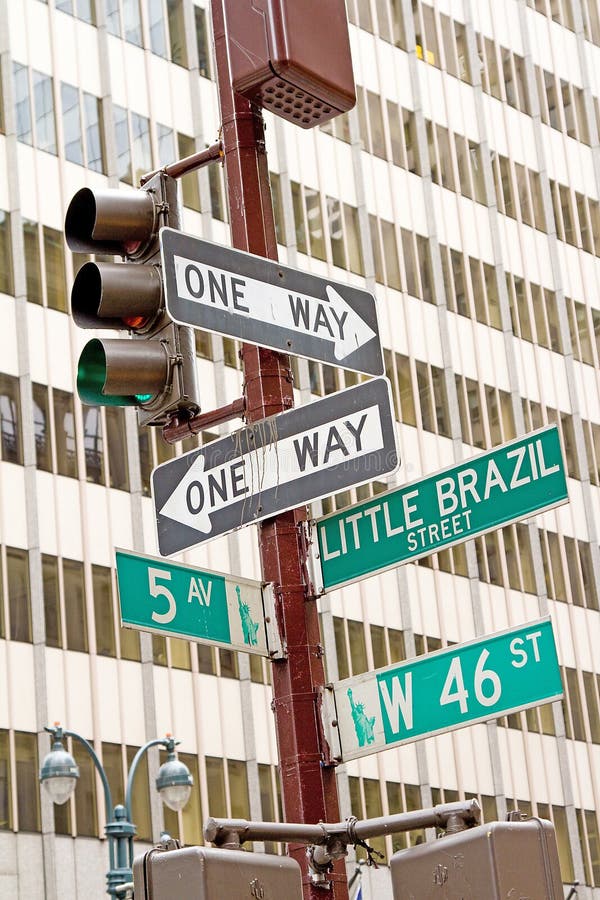 New York traffic signs stock image. Image of transport - 18105011