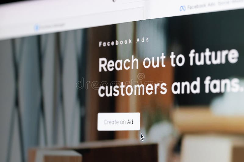 Create facebook ad editorial stock photo. Image of sign - 144397938