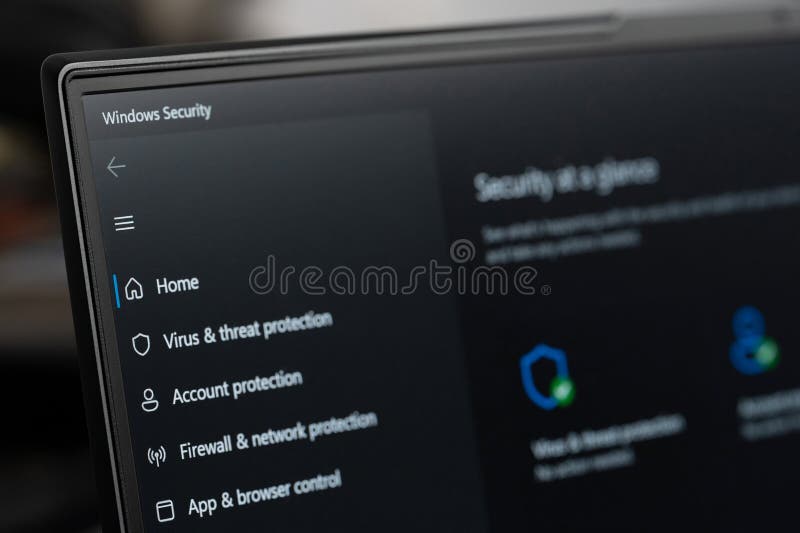 Windows security menu editorial stock photo. Image of crime - 275843178