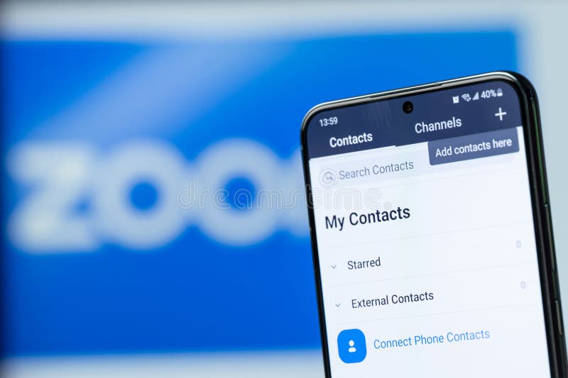 Adding Contact in Zoom Application Editorial Stock Image - Image of ...