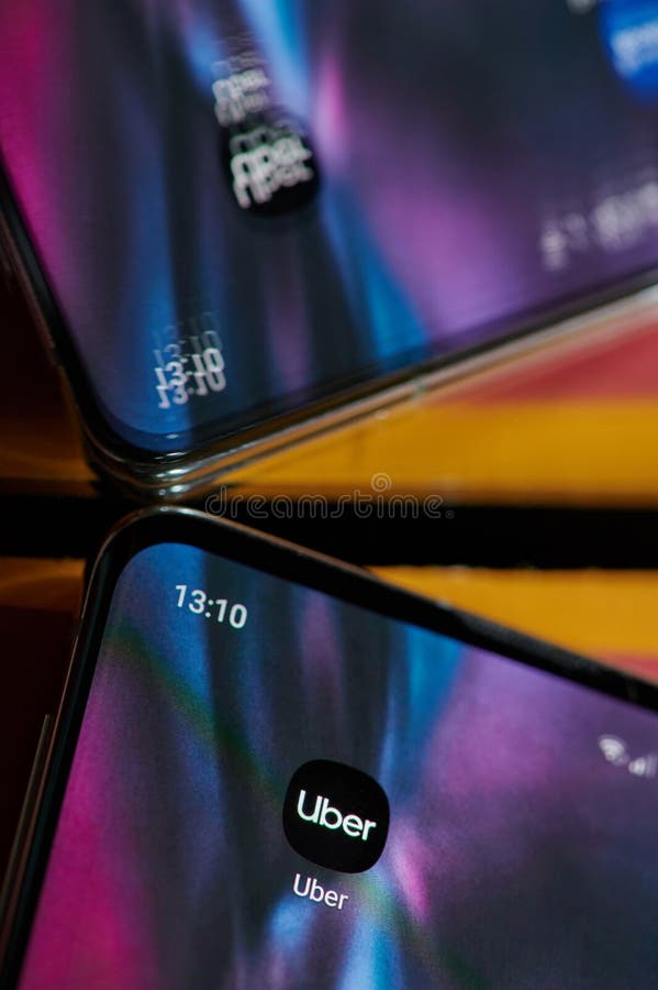 Installed Uber Application on Smartphone Editorial Stock Photo - Image ...