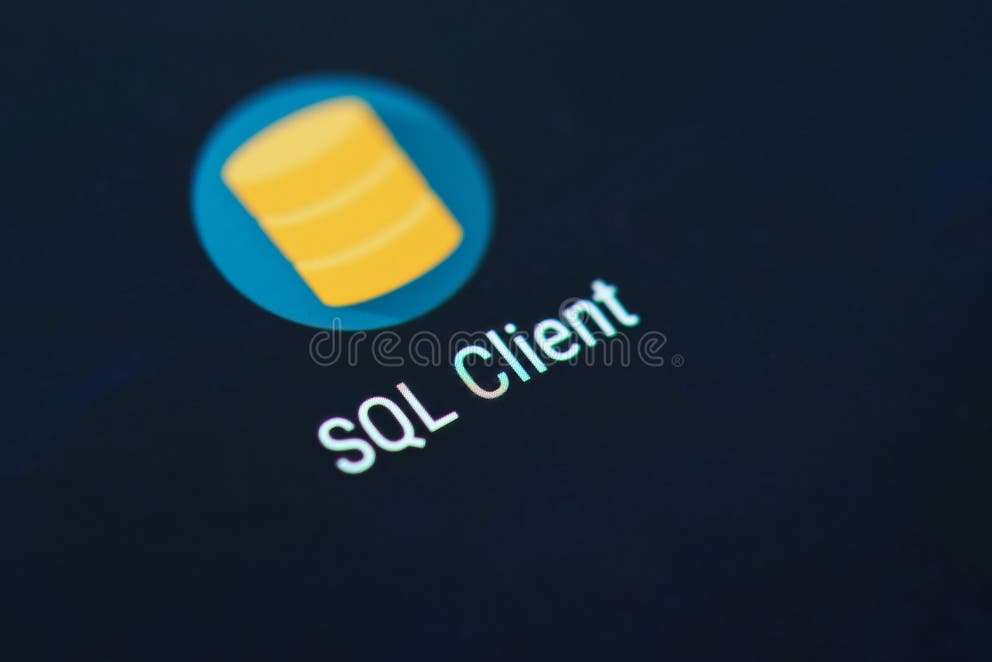 SQL Client Application Icon Editorial Stock Photo - Image of android ...