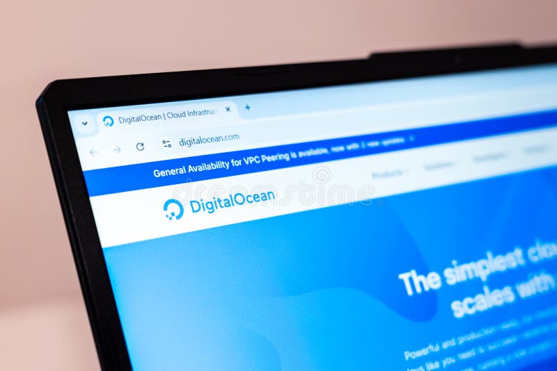 New York, USA - January 01, 2025: DigitalOcean Website Displayed on ...