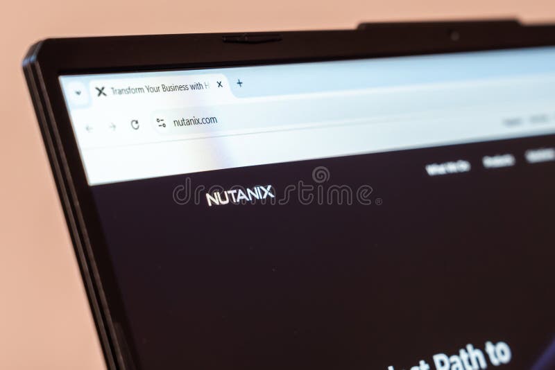 New York, USA - January 31, 2025: Nutanix Website Homepage on Laptop ...