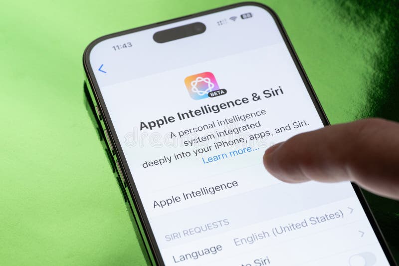 Using Apple Intelligence App on Smartphone Editorial Image - Image of ...