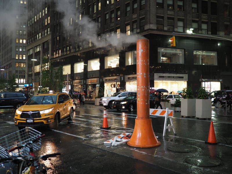 Steam Venting From The Street Stock Image - Image of escape, manhattan ...