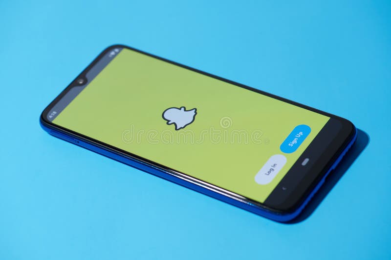 Snapchat Mobile Menu Application Editorial Stock Image - Image of ...