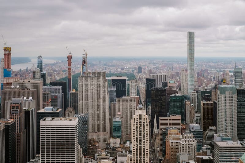 View of Central Park from Top of the Rock Editorial Stock Photo - Image ...