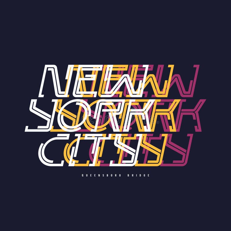New York. Vector Stylish Graphic Tee Design, Print, Illustration Stock ...
