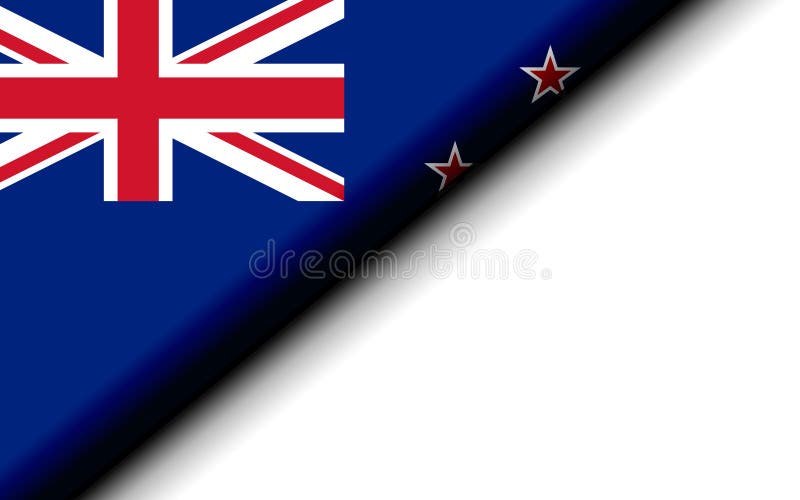 New Zealand Flag Folded in Half Stock Illustration - Illustration of ...