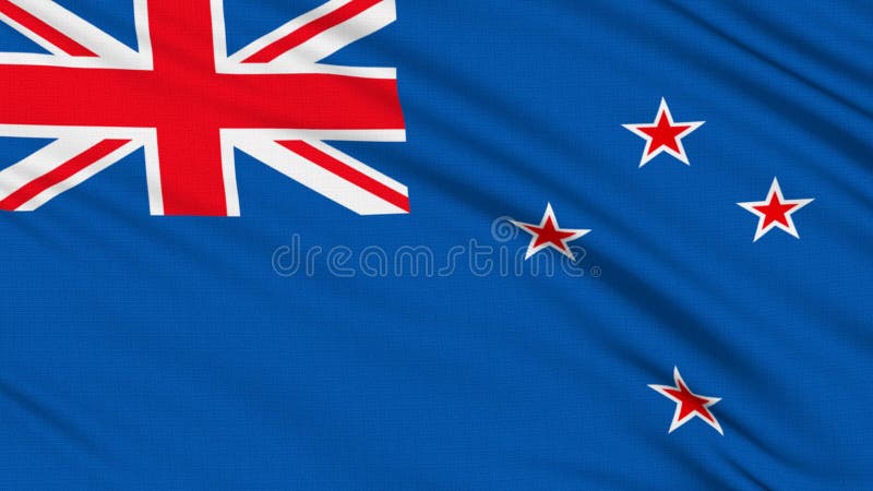 New Zealand Flag. National 3d New Zealand Flag Waving. Flag of New ...