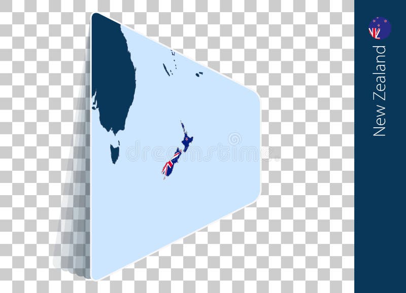 New Zealand Map and Flag on Transparent Background Stock Vector ...