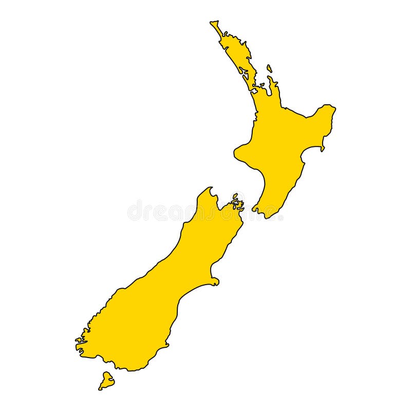 New Zealand Map Symbol Shape, Travel Web Flat Concept Icon Vector ...