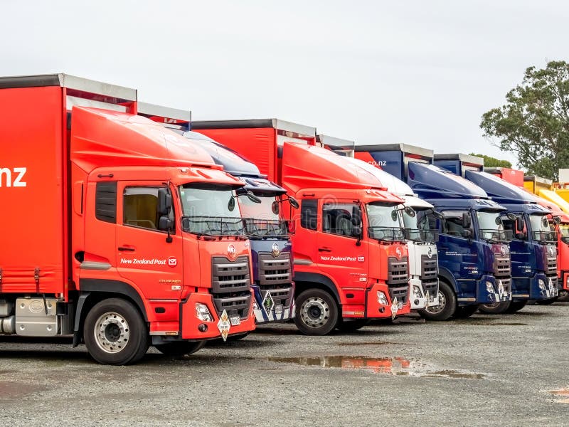 New Zealand Post Trucks in Yard Editorial Image - Image of business ...