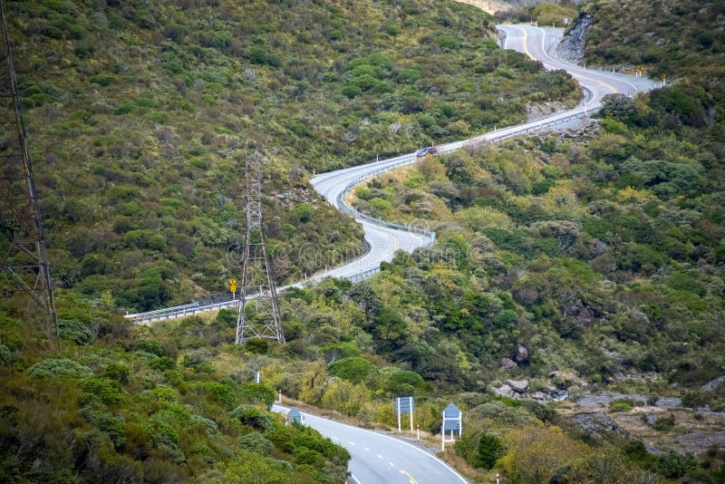 New Zealand State Highway 73 Stock Photo - Image of scenic, outdoors ...