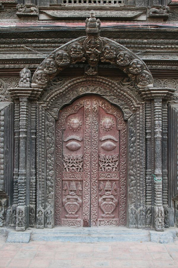 Newari door stock image. Image of nepal, ancient, asia - 19490661