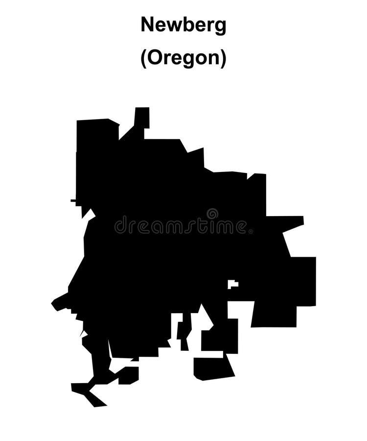 Newberg outline map stock vector. Illustration of icon - 357531057
