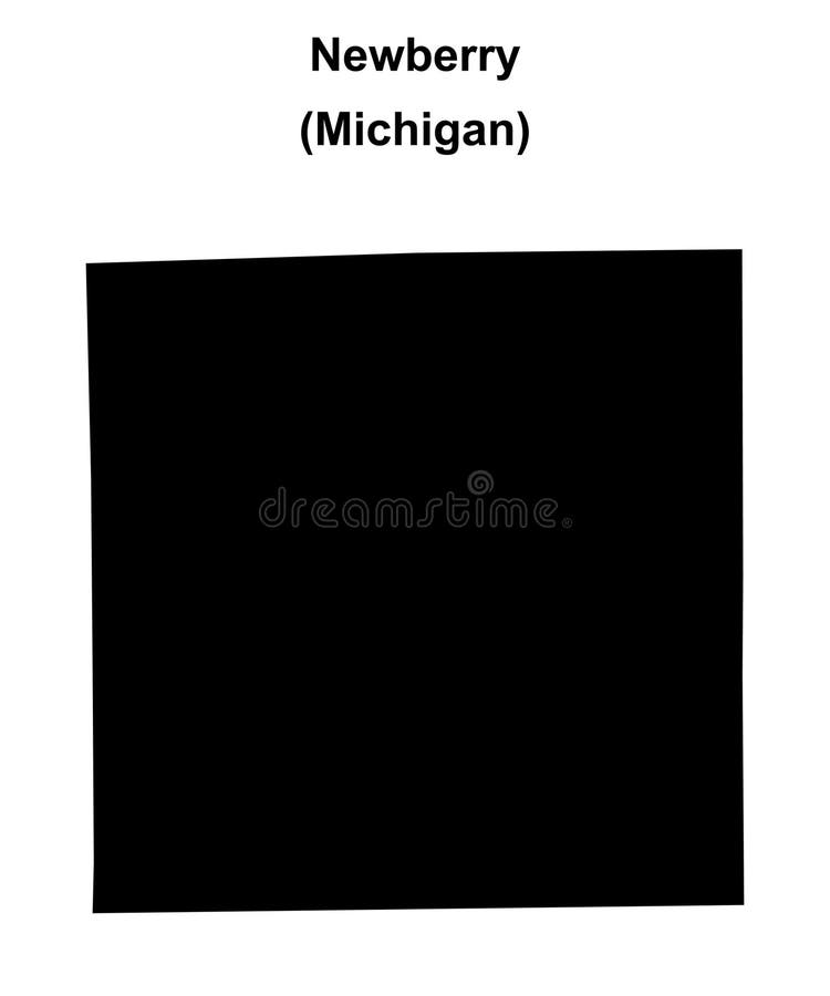 Newberry outline map stock vector. Illustration of cartography - 387415926