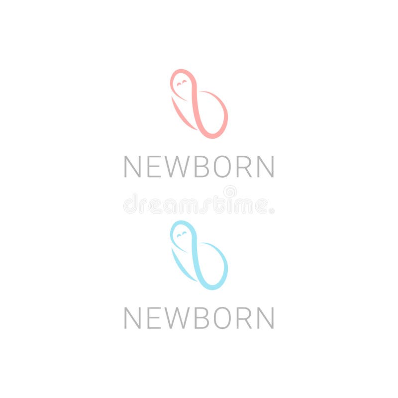 Newborn Vector Logo Icon Template 2 Stock Vector - Illustration of ...
