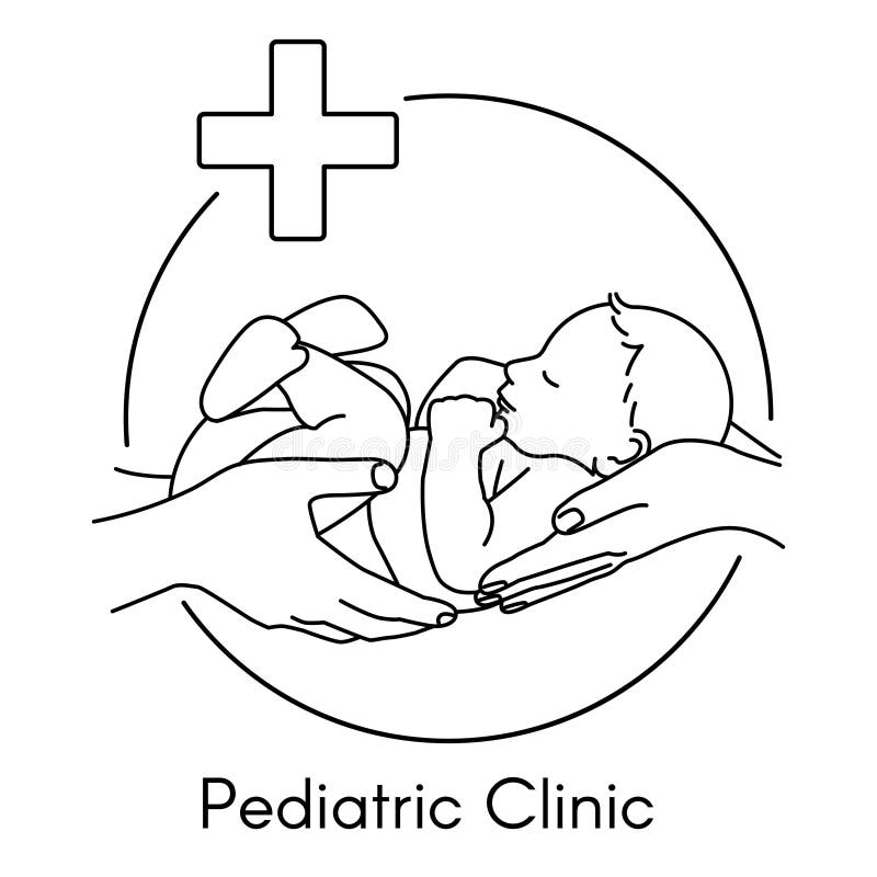 Logo Pediatrician Children Clinic Stock Vector - Illustration of ...