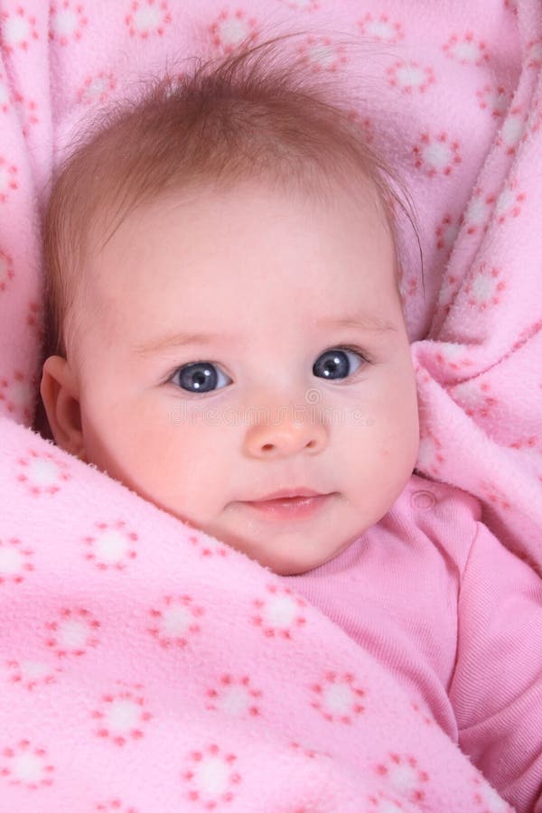 Smiling newborn baby girl stock photo. Image of beauty - 8814128