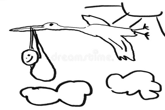 New Born Baby Line Drawing Stock Illustrations – 498 New Born Baby Line ...