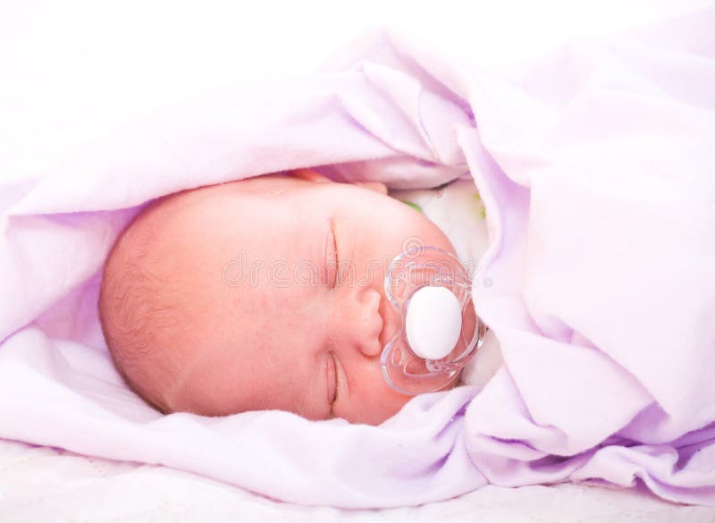 Newborn Baby (at the Age of 7 Days) Stock Photo - Image of lying ...