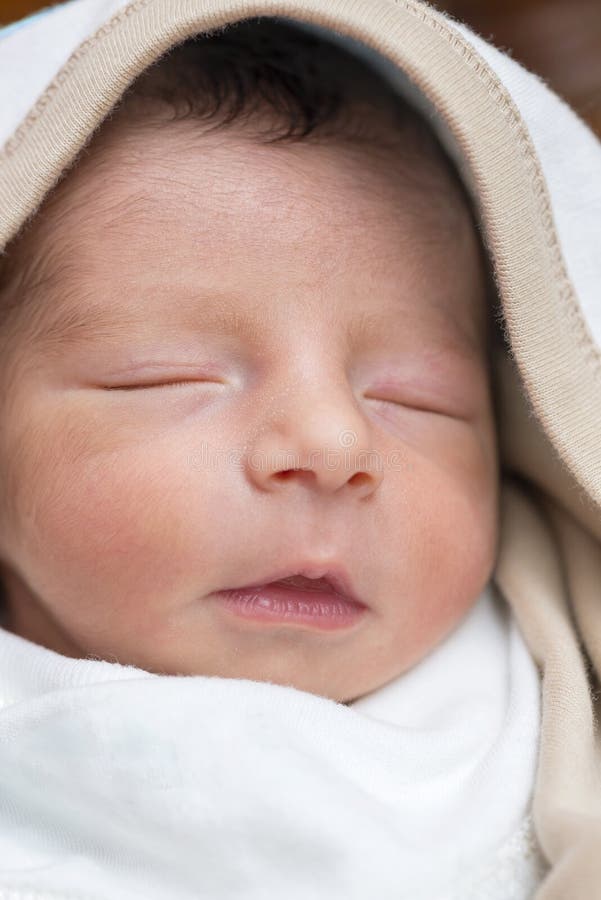 Newborn Baby Boy Face stock photo. Image of funny, baby - 51877844