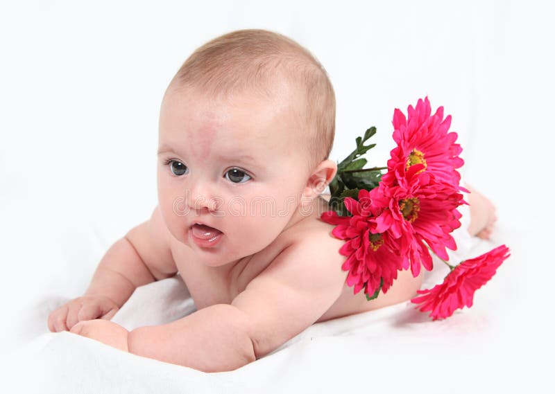 Crying Baby on White stock image. Image of distressed - 22858665