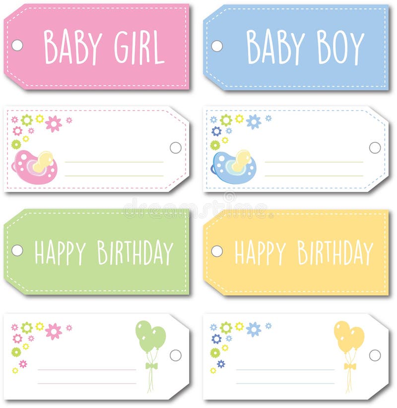 Newborn baby gift tag stock vector. Illustration of event - 62313152
