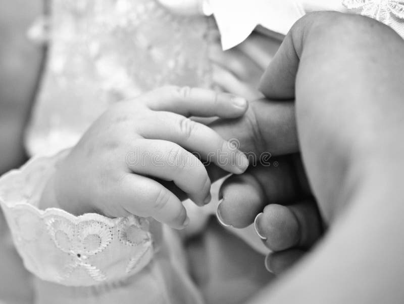 Newborn baby hand. stock photo. Image of close, flower - 45944466