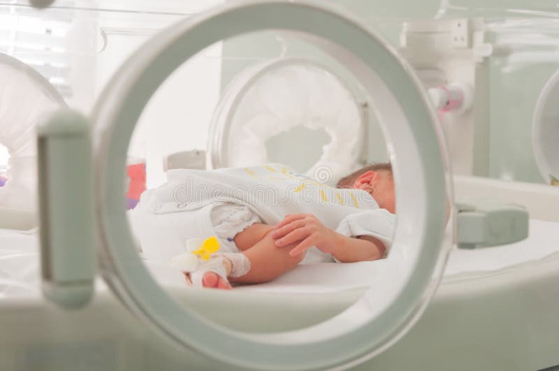 Newborn Baby in Hospital - Color Image Stock Photo - Image of little ...