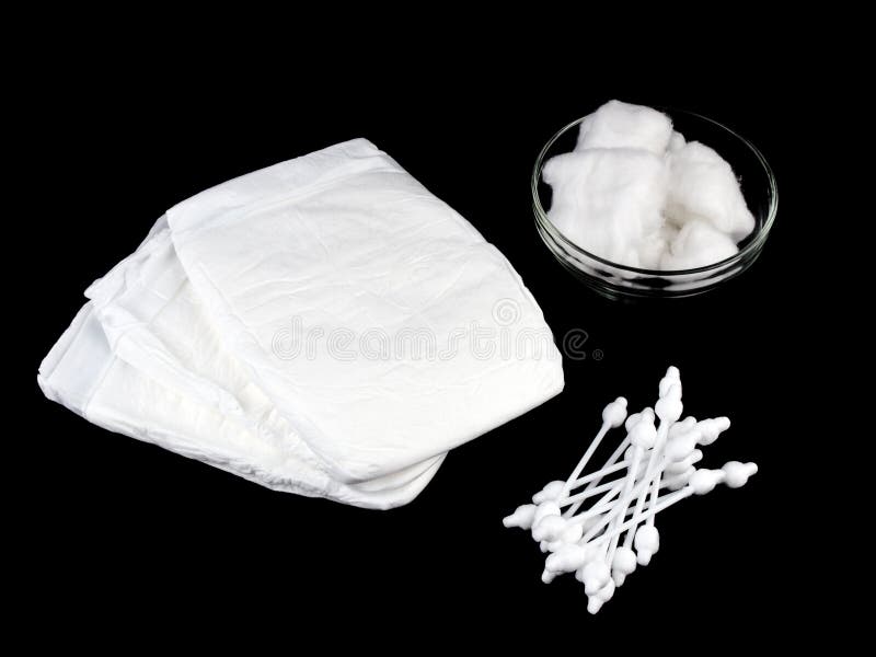 Newborn Baby Hygiene Accessories Stock Photo - Image of diaper, infant ...