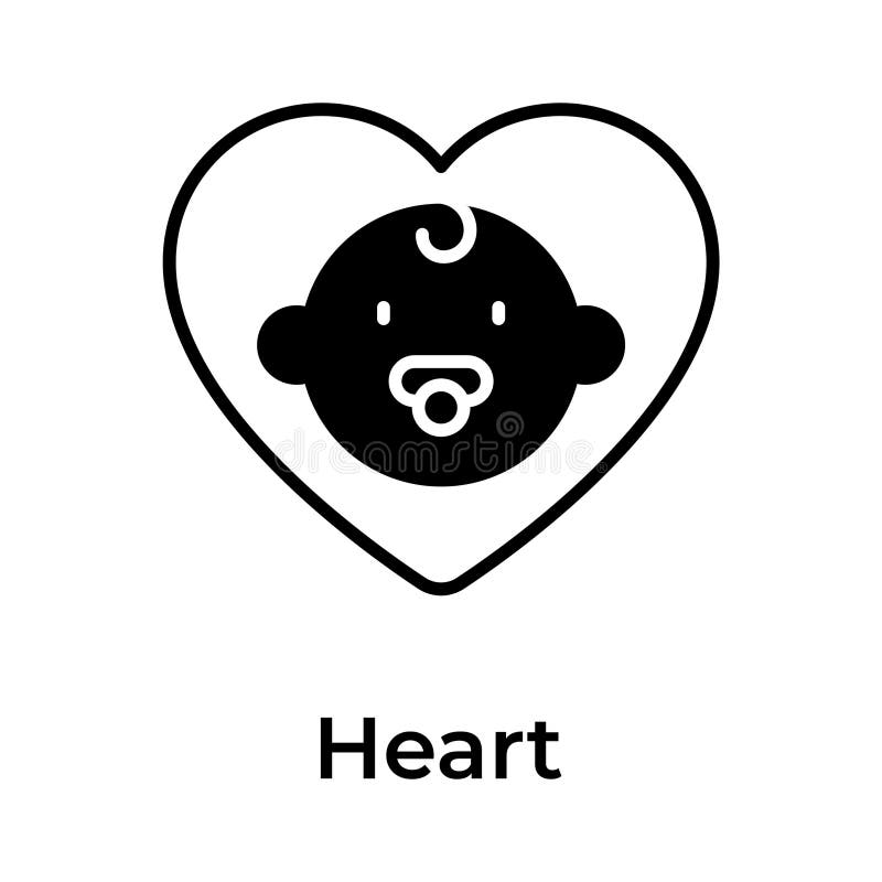 Newborn Baby Inside Love Showing Concept Icon of Mom Love Stock Vector ...