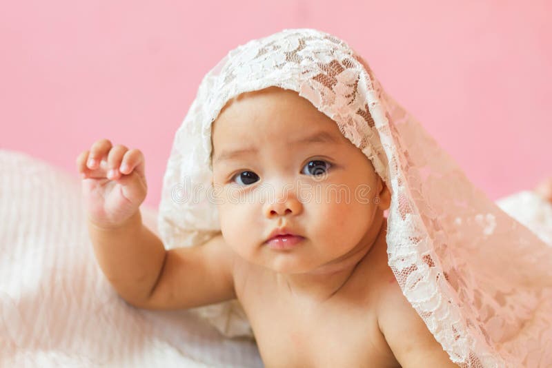 Newborn Baby Looking at the Camera Stock Image - Image of newborn ...