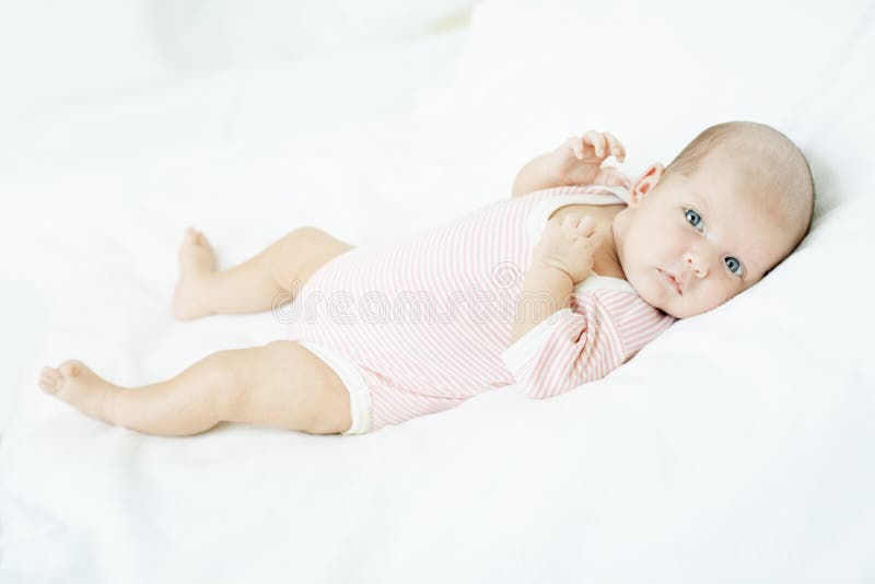 Newborn baby one month age stock photo. Image of portrait - 41827466