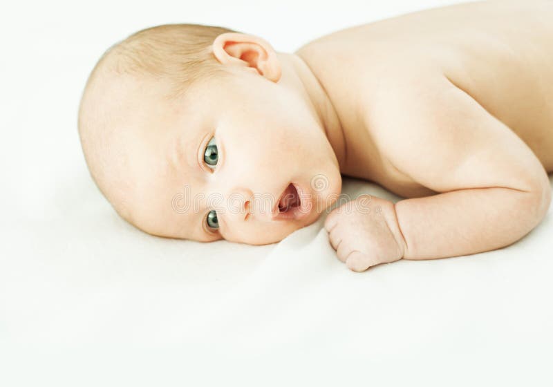 Newborn baby one month age stock photo. Image of sleep - 42025642