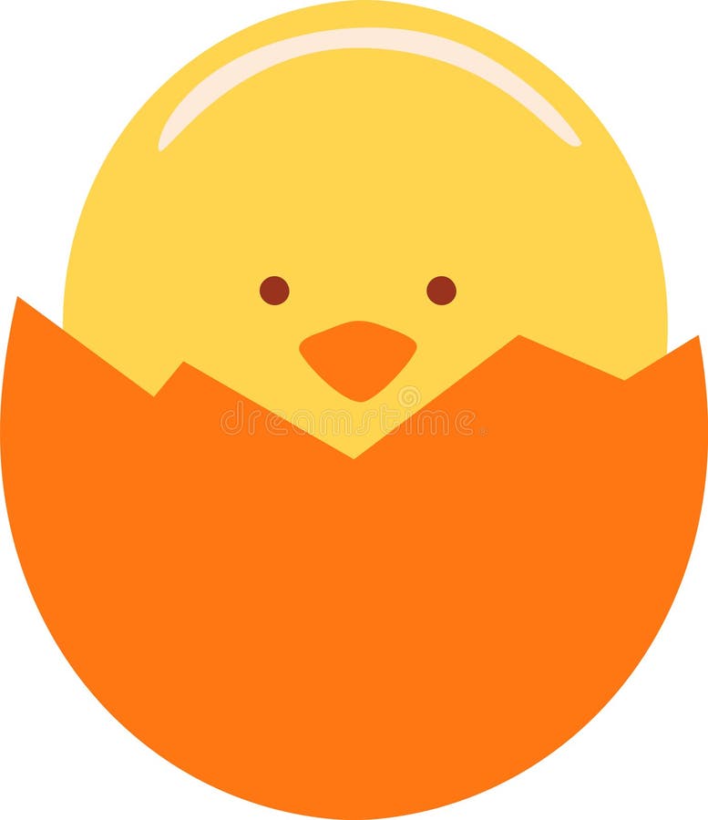 Newborn Chick in Egg stock vector. Illustration of chicken - 307946977