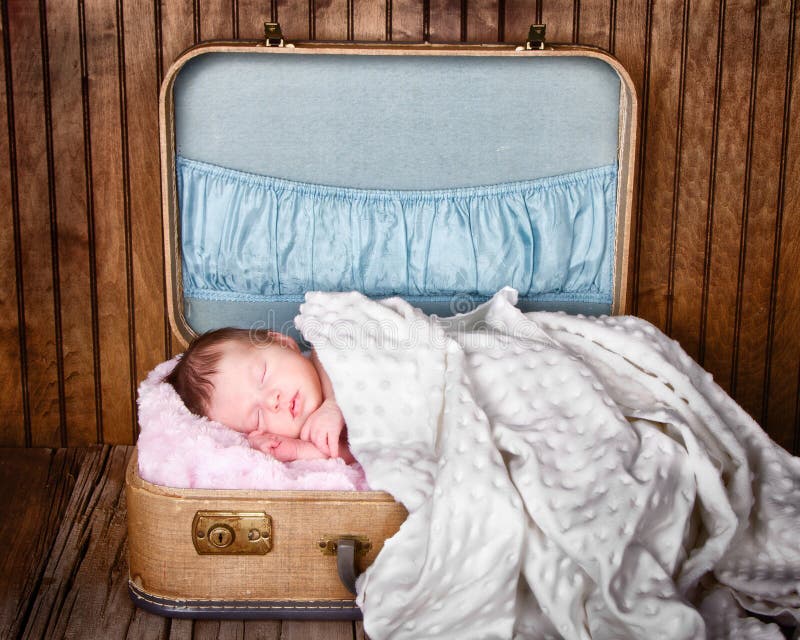 Newborn Infant Baby Sleeping Stock Photo - Image of person, little ...