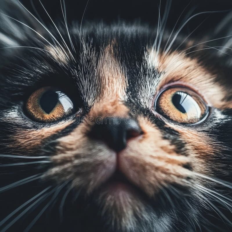 A Newborn Kitten S First Eyes Just Open Stock Image - Image of ...