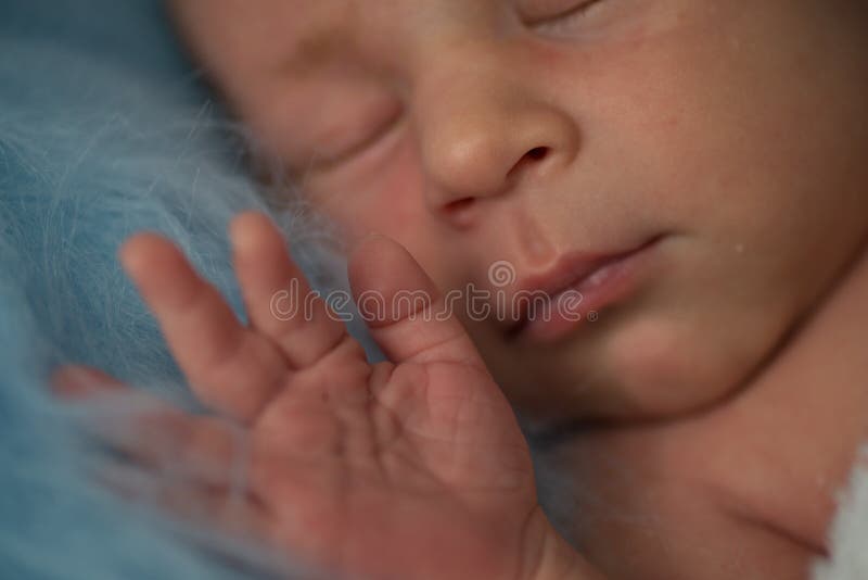 Sleeping Newborn stock photo. Image of child, help, hospital - 56463206