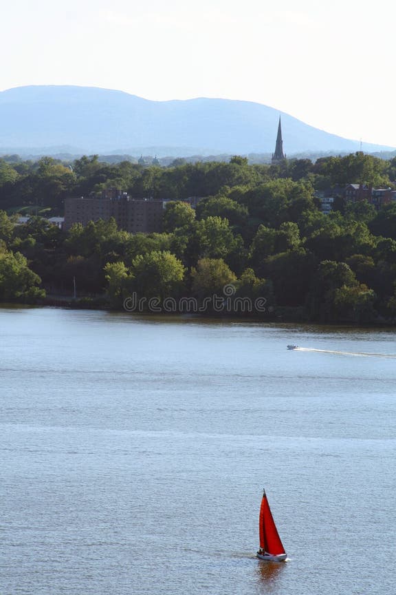 Newburgh, NY Waterfront stock photo. Image of scenic, sailboat - 6545916