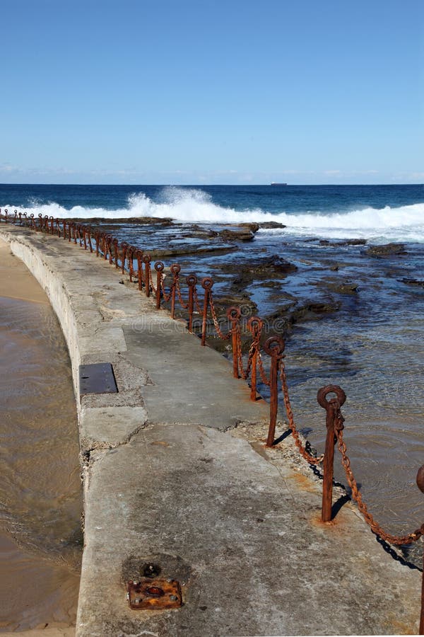 Newcastle Baths - Australia Stock Image - Image of ocean, horizontal ...