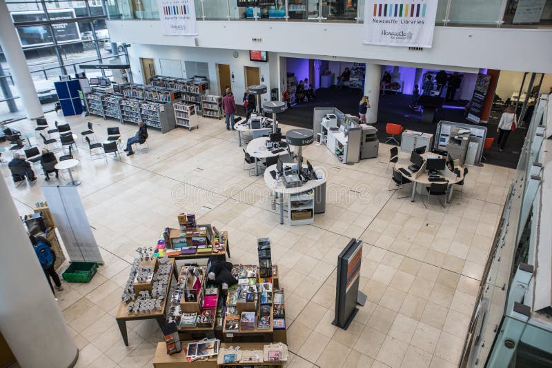 Interior View of the Inside of Newcastle City Library Looking Down upon ...