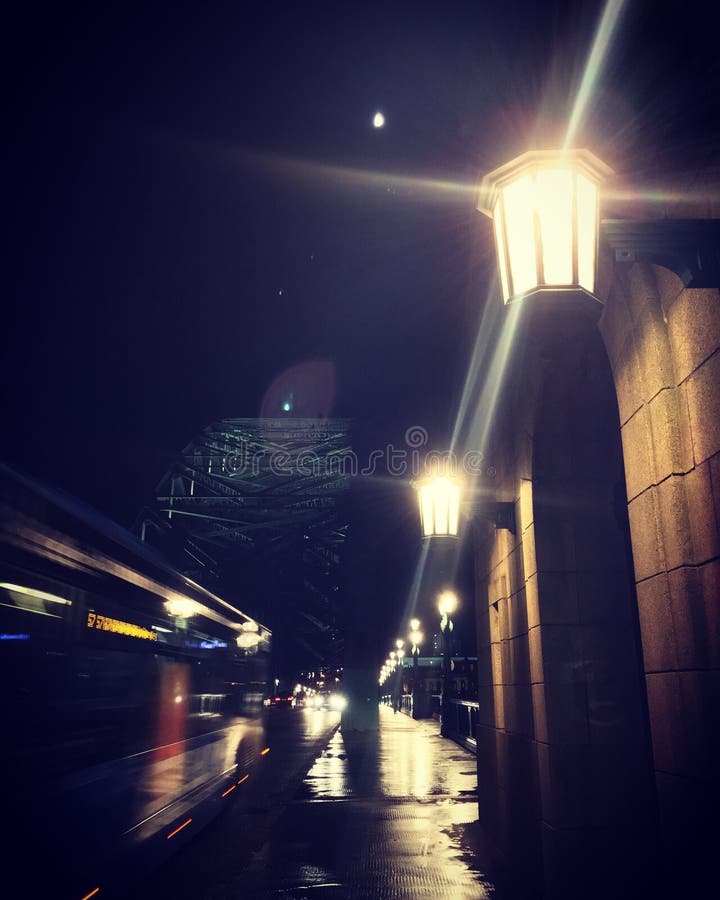 Newcastle night stock image. Image of walk, night, city - 70407079