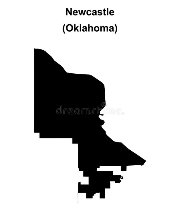 Newcastle outline map stock vector. Illustration of outline - 357495528