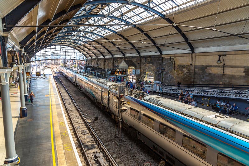Newcastle-upon-Tyne Train Station in Newcastle upon Tyne, UK Editorial ...