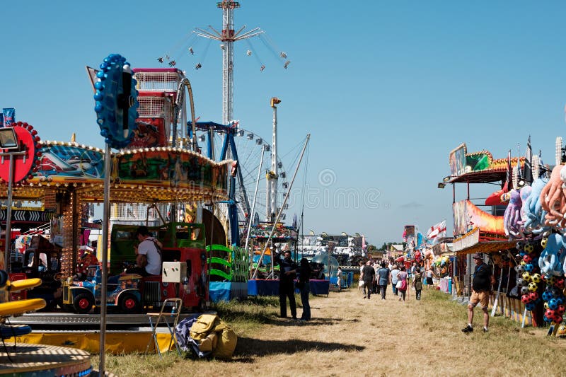 Newcastle UK: June 2024: Newcastle Hoppings Funfair on Sunny Day ...